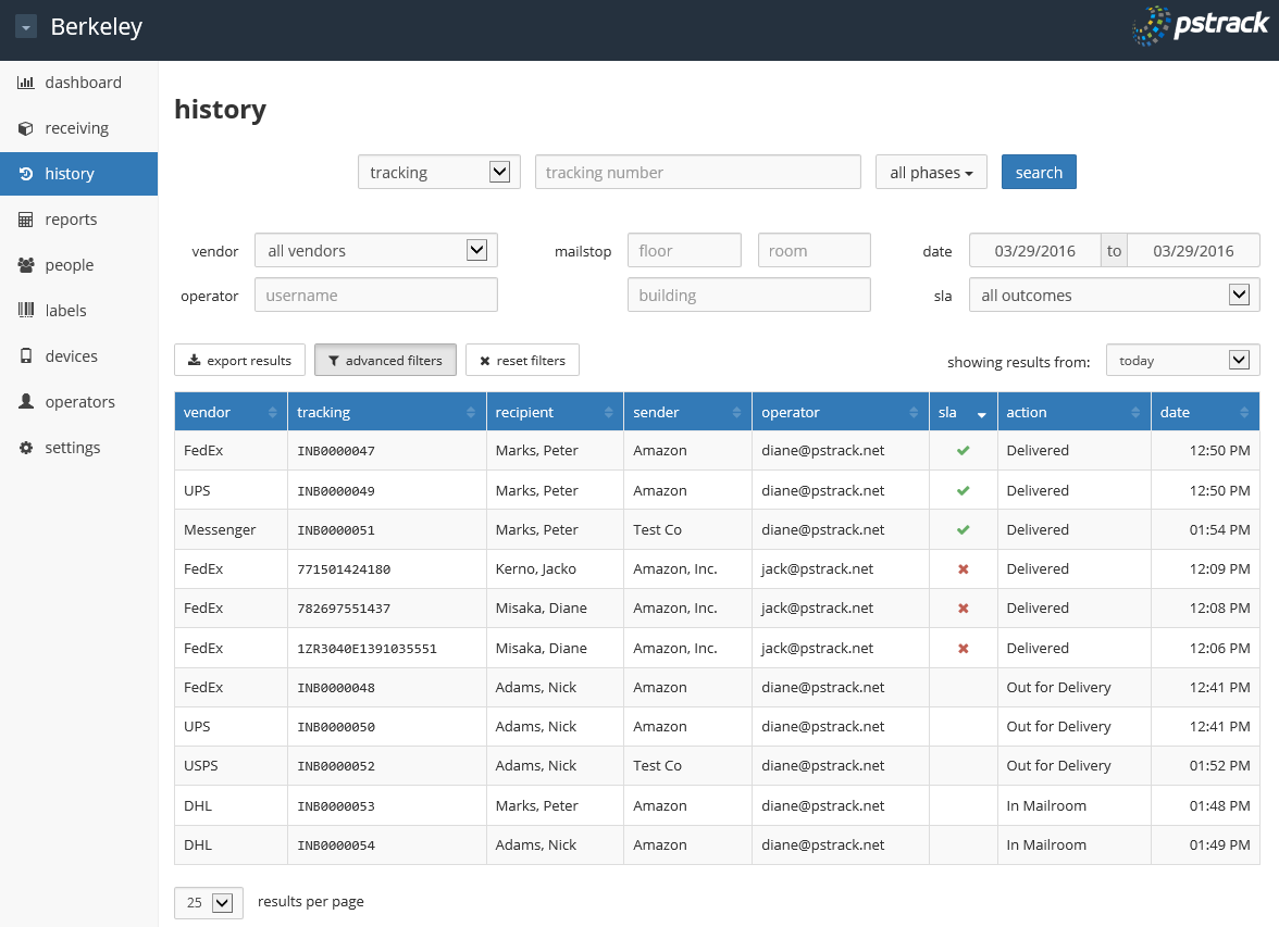 Viewing SLA from reports and history
